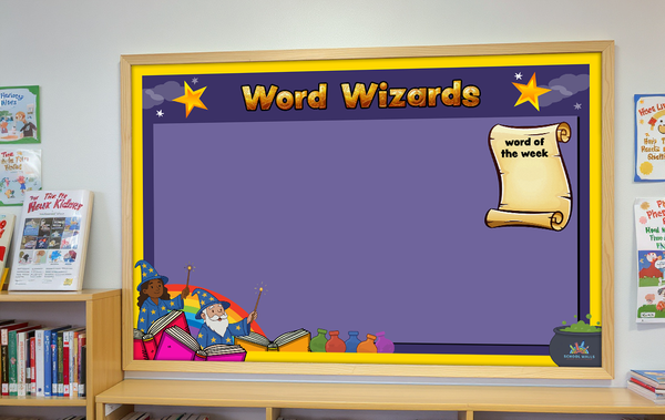 Word Wizards Vinyl Display for Primary Literacy – School Walls