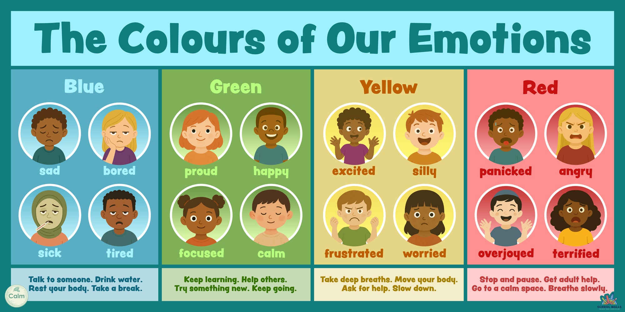 The Colours of Our Emotions Board - Calm Colour Option - Feelings ...